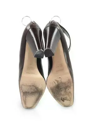 SERGIO ROSSI Ankle-strap Leather Pumps