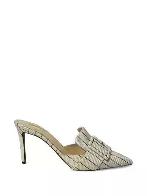 AQUAZZURA Izy Striped Mules