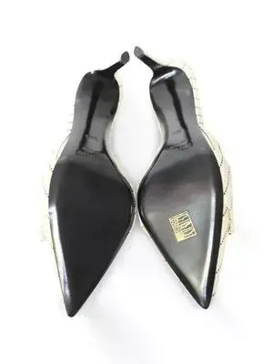 AQUAZZURA Izy Striped Mules