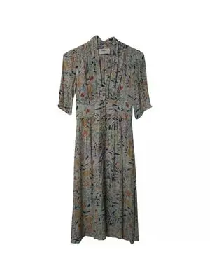 Ba&sh Floral Print V-neck Midi Dress