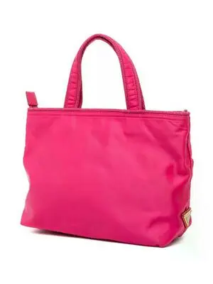 Prada Tessuto Canapa Logo Bow Satchel - Pink