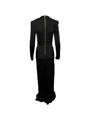 Balmain Cutout Side-slit Maxi Dress