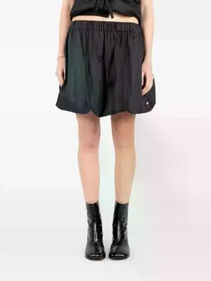SOCIETE ANONYME Striped Gathered Mini Skirt