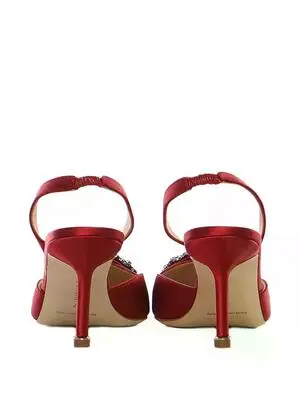 Manolo Blahnik Embellished Heeled Pumps - Red