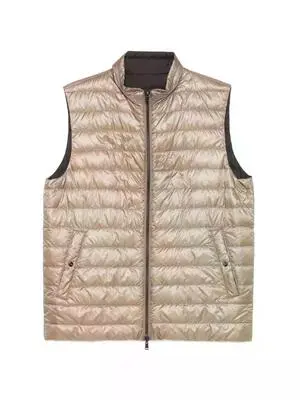 Herno Zip-up Reversible Gilet - Neutrals