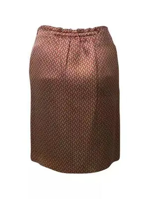 Etro Geometric-print Silk Skirt