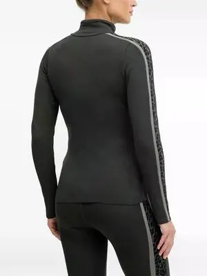 NEWLAND Zip Leopard-stripe Ski Top