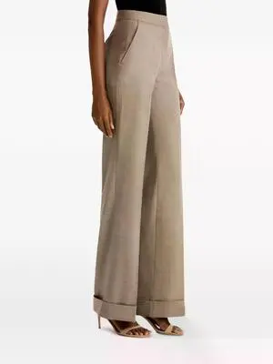Oscar De La Renta Wide-leg Cuffed Trousers