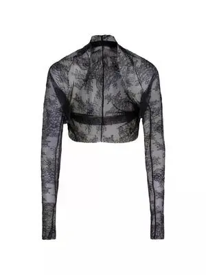 Alberta Ferretti Lace Long-sleeve Top
