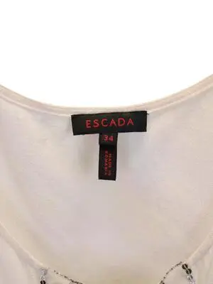 Escada Sleeveless Top With Sequin Embellishments