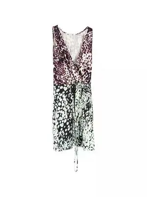 Diane Von Furstenberg Pleated Mini Dress - Black