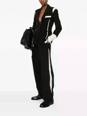 Patrizia Pepe Strap Detail Wide Leg Trousers