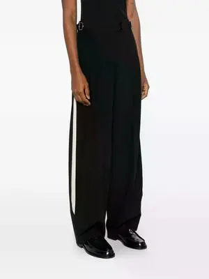 Patrizia Pepe Strap Detail Wide Leg Trousers