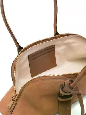 Pinko Padlock Suede Tote - Brown