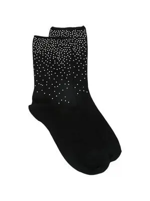 ALTO MILANO Spot Patterned Socks - Black