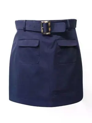 Alexa Chung Patch-pocket Belted Mini Skirt