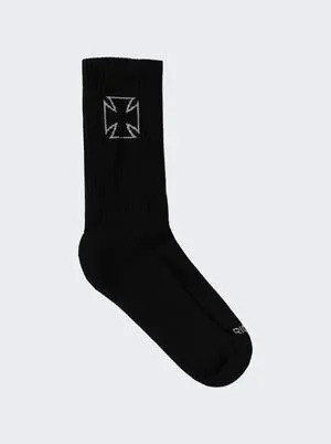 Vetements VETEMENTS Biker Cross Crew Socks Black