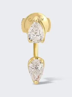 ANITA KO Large Pear Diamond Orbit Earring - Yg