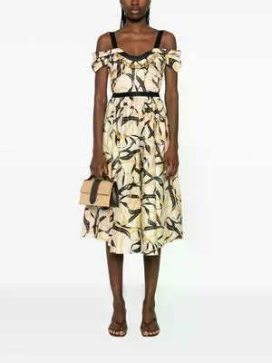 Elisabetta Franchi Ruffled Midi Dress