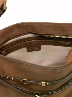 Pinko Studded-strap Shoulder Bag - Brown