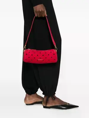 Manu Atelier Mini Cylinder Perforated Shoulder Bag - Red