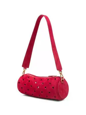 Manu Atelier Mini Cylinder Perforated Shoulder Bag - Red