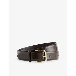 Nour Hammour Classic Buckle Leather Belt - Chocolat Fondant