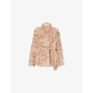 Nour Hammour Belted Shearling Coat