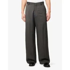 Acne Studios Herringbone-pattern Wide-leg Trousers