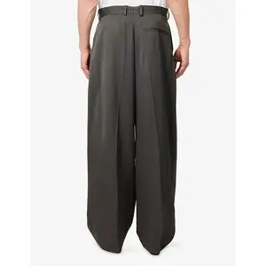 Acne Studios Herringbone-pattern Wide-leg Trousers