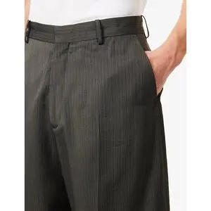 Acne Studios Herringbone-pattern Wide-leg Trousers