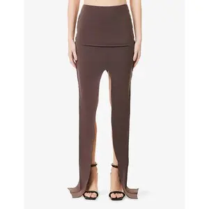 Rick Owens Slim-fit Knitted Midi Skirt - Macassar