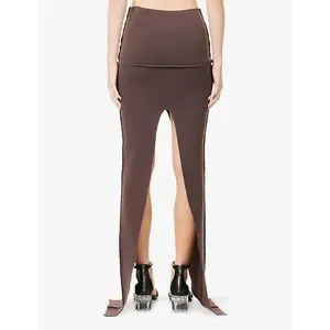 Rick Owens Slim-fit Knitted Midi Skirt - Macassar