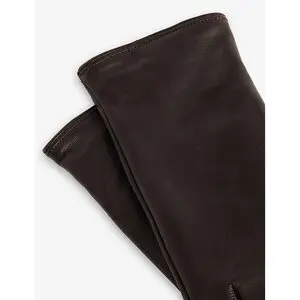 Nour Hammour Split Leather Gloves - Chocolate