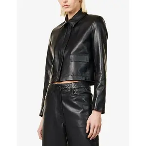 Nour Hammour Fitted Leather Jacket