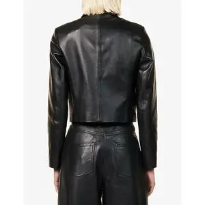 Nour Hammour Fitted Leather Jacket
