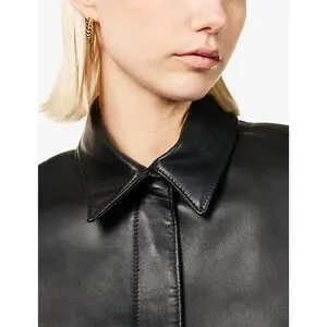 Nour Hammour Fitted Leather Jacket