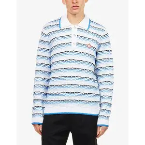 Casablanca Tuck-stitch Cotton-knit Polo Shirt