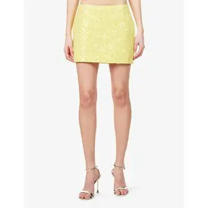 David Koma Sequinned Boucle Mini Skirt