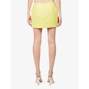 David Koma Sequinned Boucle Mini Skirt