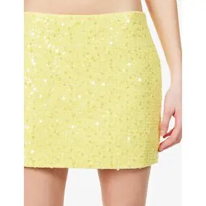 David Koma Sequinned Boucle Mini Skirt