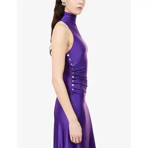 Rabanne High-neck Stretch-jersey Maxi Dress