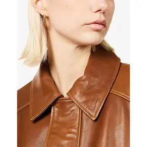 Nour Hammour Runa Leather Bomber Jacket