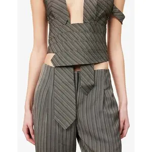 Christopher Esber Reyer Tailored Tie Woven Top