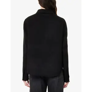 Acne Studios Zip-up Wool-blend Jacket With Patch Pocket