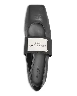 Givenchy Sliced Square Ballerina Flats - Black