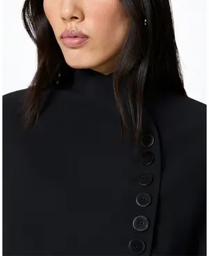 NOCTURNE Asymmetric Buttoned Tailored Jacket