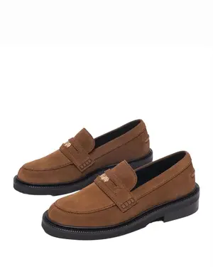 Maje Suede Loafers - Camel