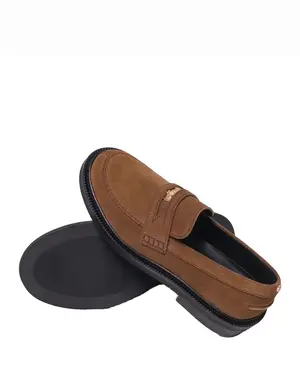 Maje Suede Loafers - Camel