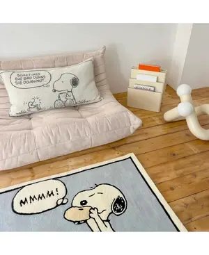 MAISON DEUX Peanuts Doughnut Cushion Cover 20 X 35